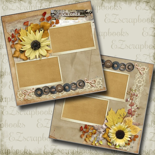 Inspiring 2 Premade Scrapbook Pages EZ Layout 4136 - Etsy