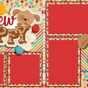 My New Puppy Red - Dog - 2 Premade Scrapbook Pages - EZ Layout 4026 - Etsy