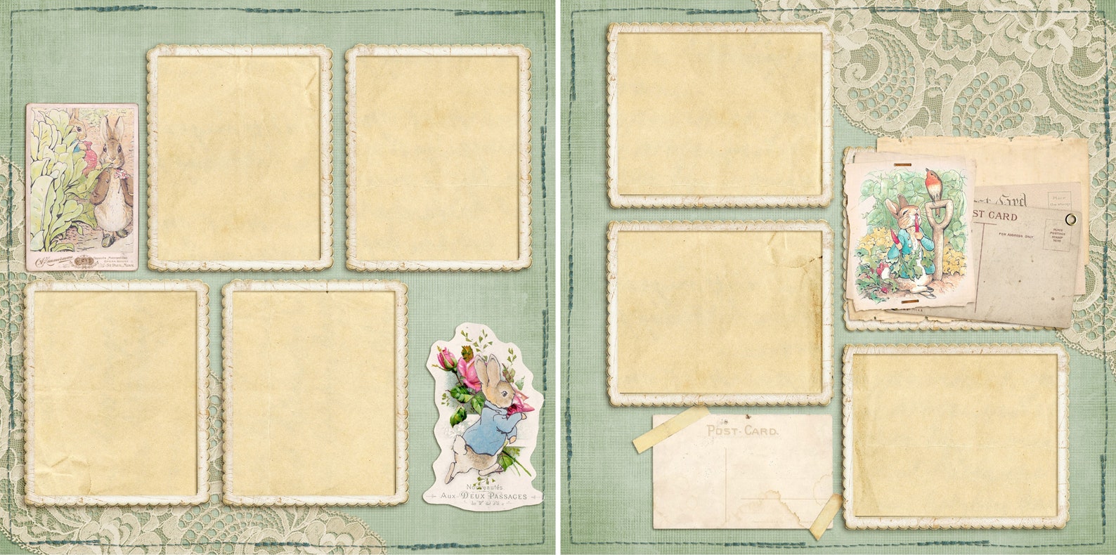 Peter Rabbit 2 Premade Scrapbook Pages EZ Layout 4630 - Etsy