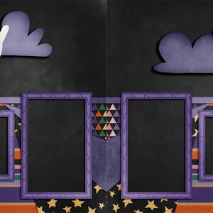 Ghoulish Ghosts - 2 Premade Scrapbook Pages - EZ Layout 6324 - Etsy