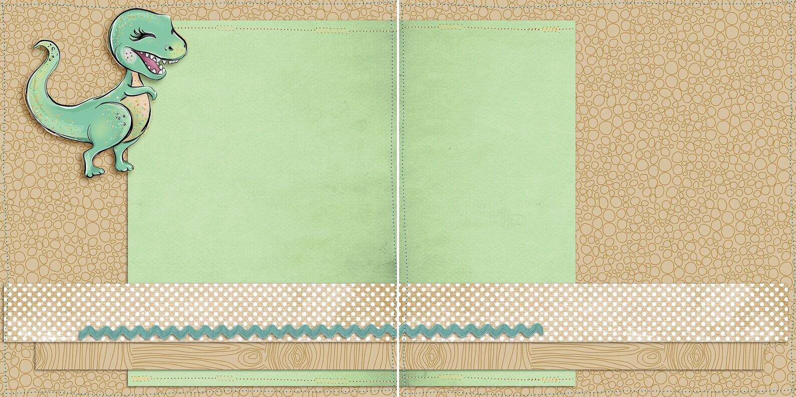 Dino Dig Background Pages Digital Scrapbook Page Bundle - Etsy