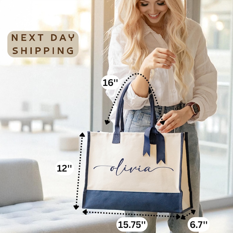 Custom Tote Bag – Personalized Canvas Bag – Reusable Shopping Gift Tote ...