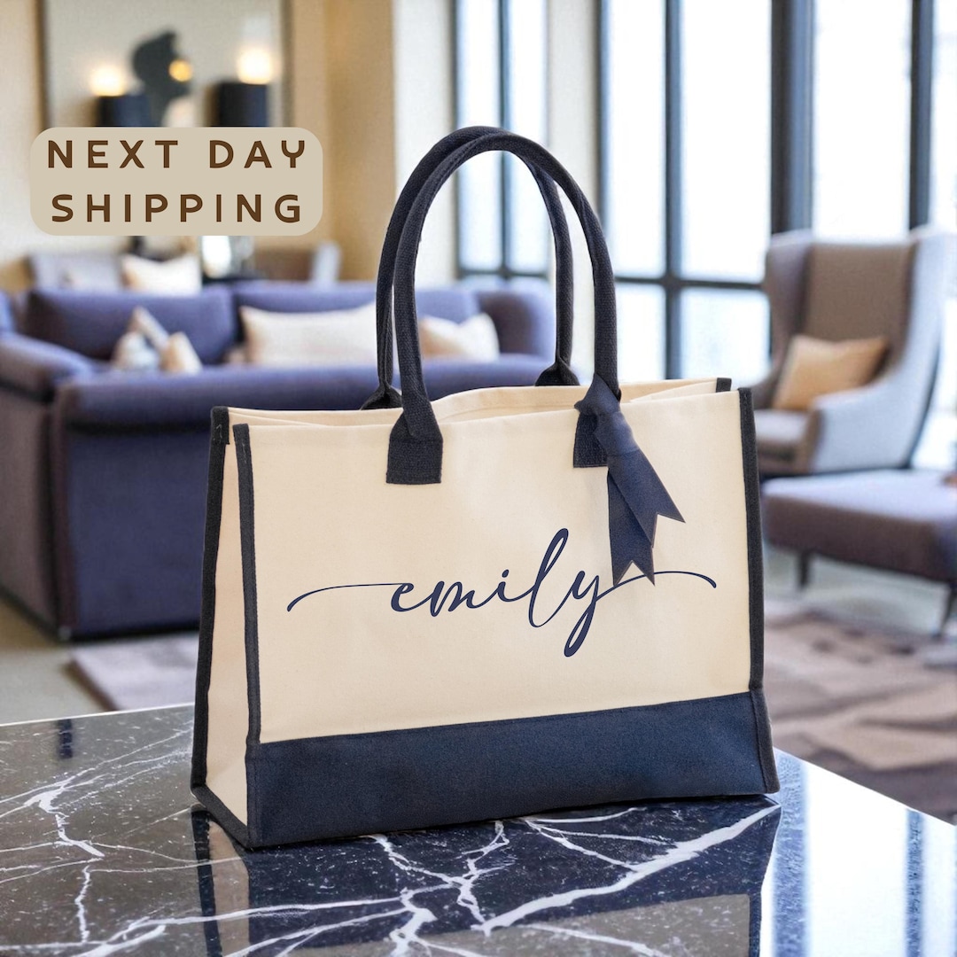 Custom Tote Bag – Personalized Canvas Bag – Reusable Shopping Gift Tote ...