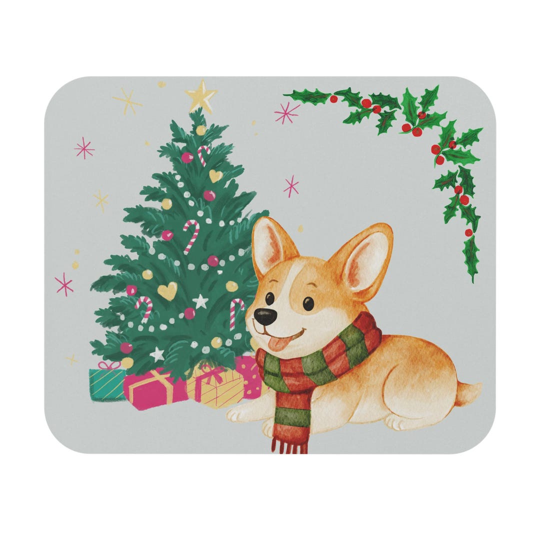 Festive Corgi Mouse Pad - Etsy