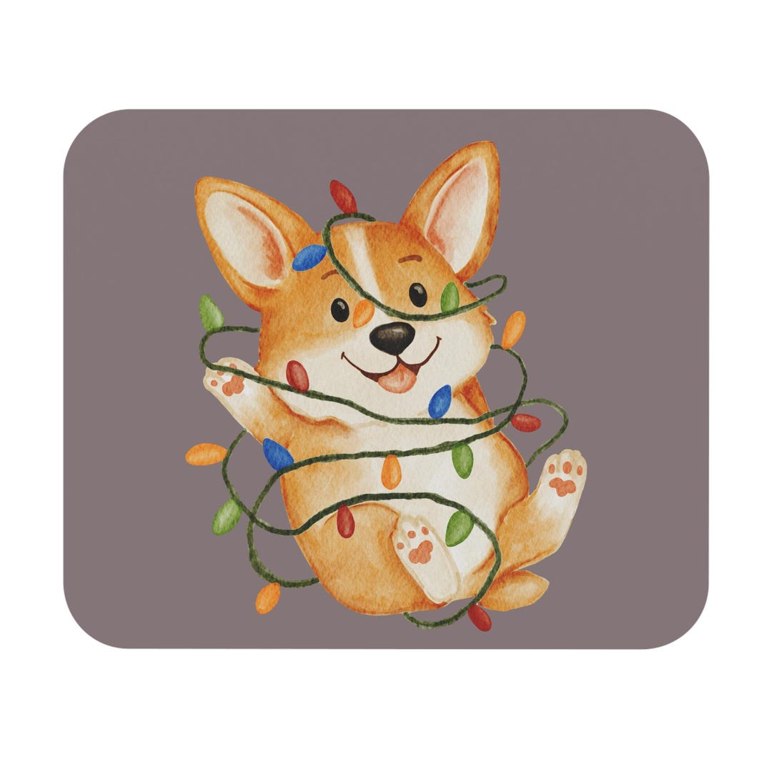 Corgi Christmas Mouse Pad, Cute Dog Desk Mat, Holiday Gift, Pet Lover ...
