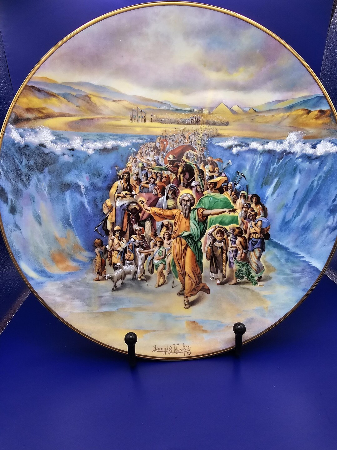 The Parting of the Red Sea Collector Plate by Yiannis Koutsis - Etsy
