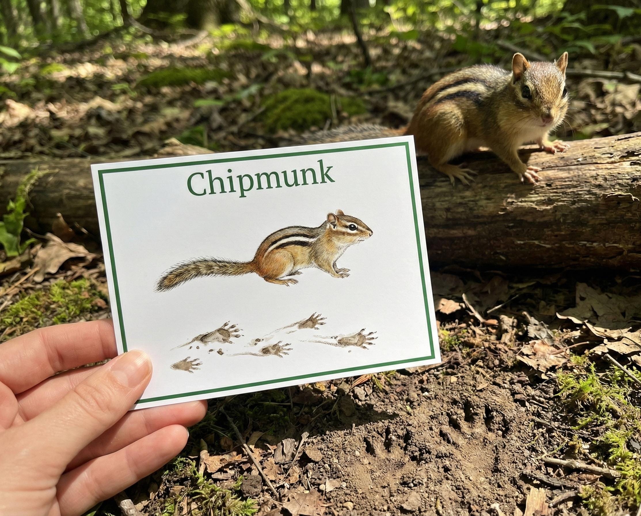 Animal Tracks Flashcards, North American Mammal Identification, Nature ...