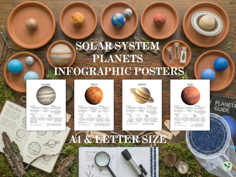 Solar System Planets Infographic Poster: Space Science, Homeschool ...