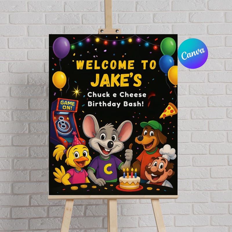 Chuck E. Cheese Sign - Etsy