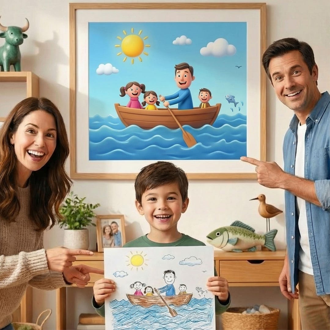 Turn Your Child’s Drawing Into 3D Cartoon Art – Personalized Kids ...