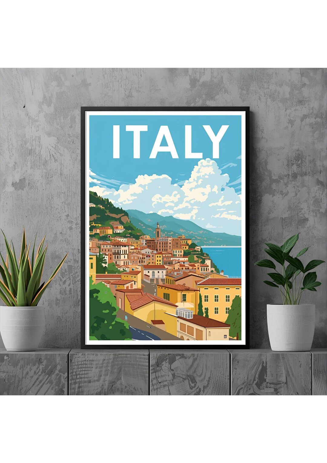 Minimalist Italy Poster | Italy Wall Art Print | Poster of Italy ...