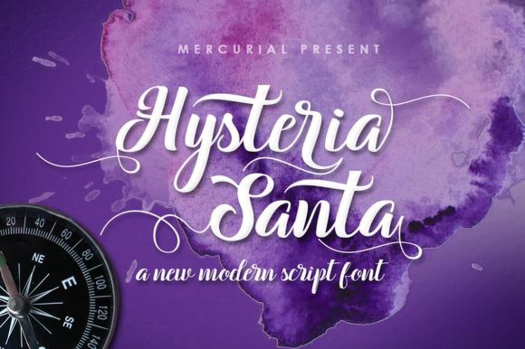 Hysteria Santa Font | Festive Christmas Display - Etsy