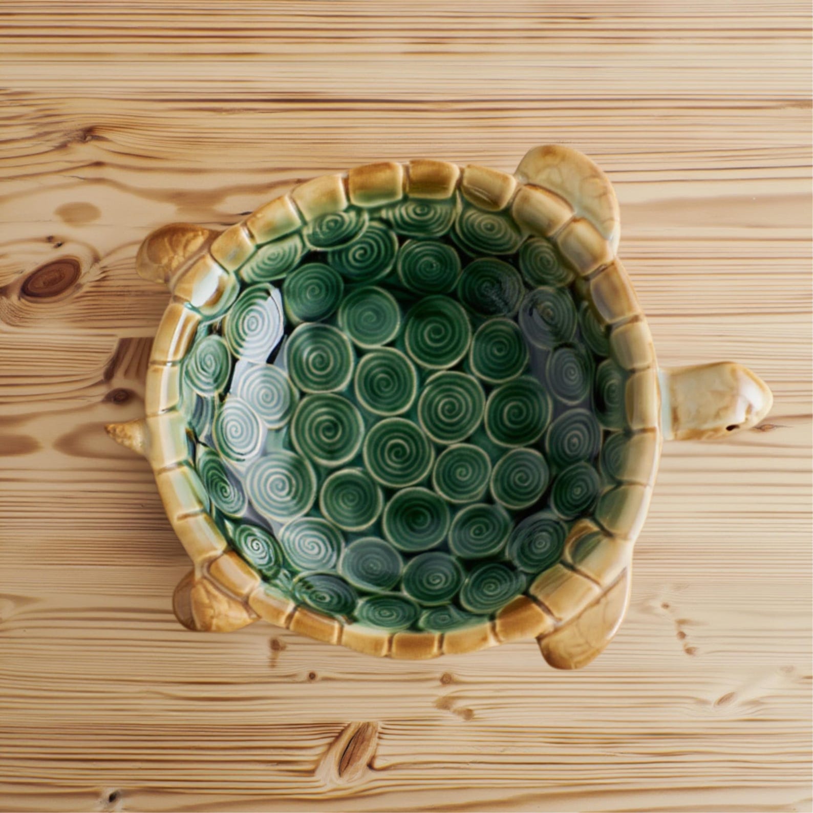Ceramic Turtle Serving Plates – Coastal Green Glazed Dishes - Etsy