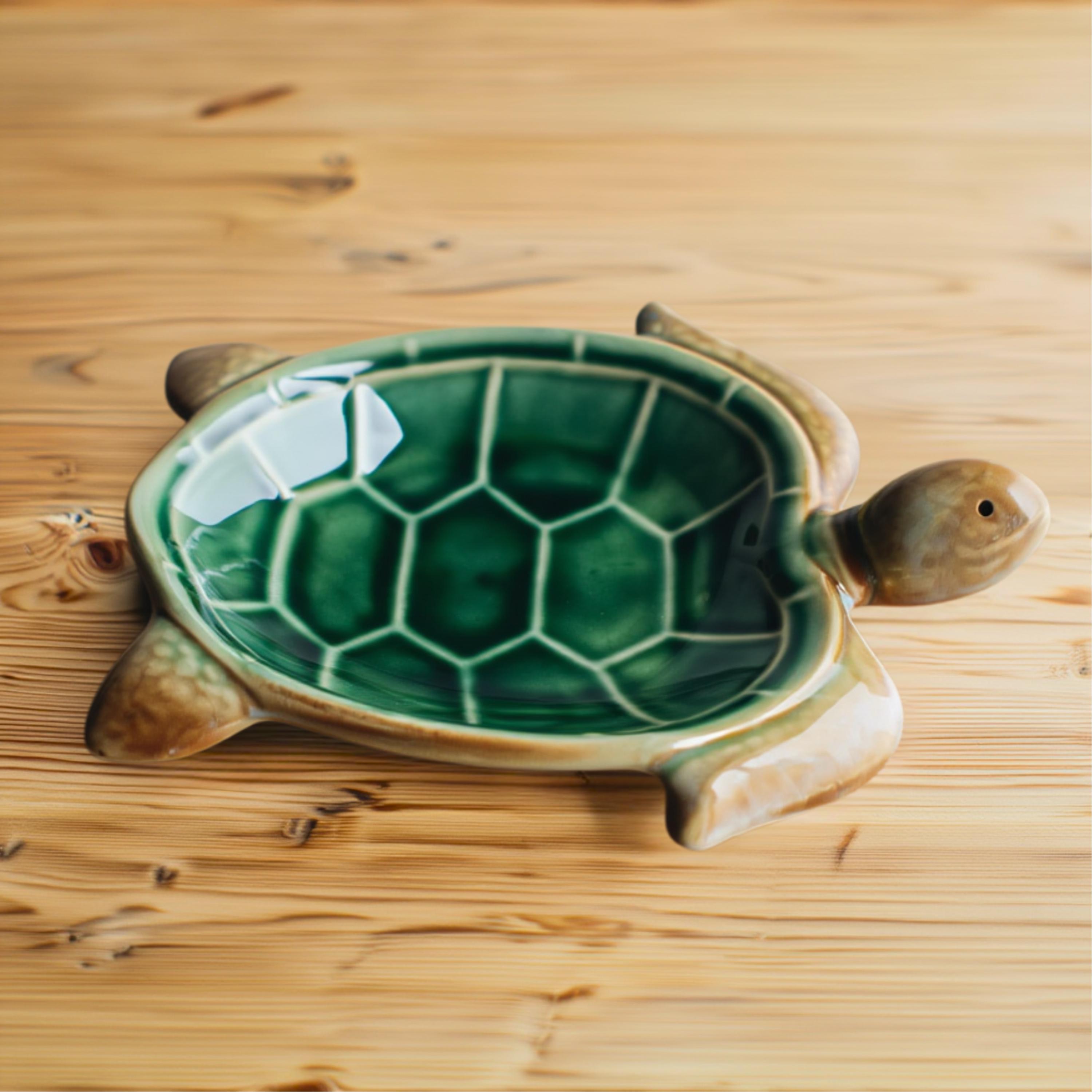 Ceramic Turtle Serving Plates – Coastal Green Glazed Dishes - Etsy