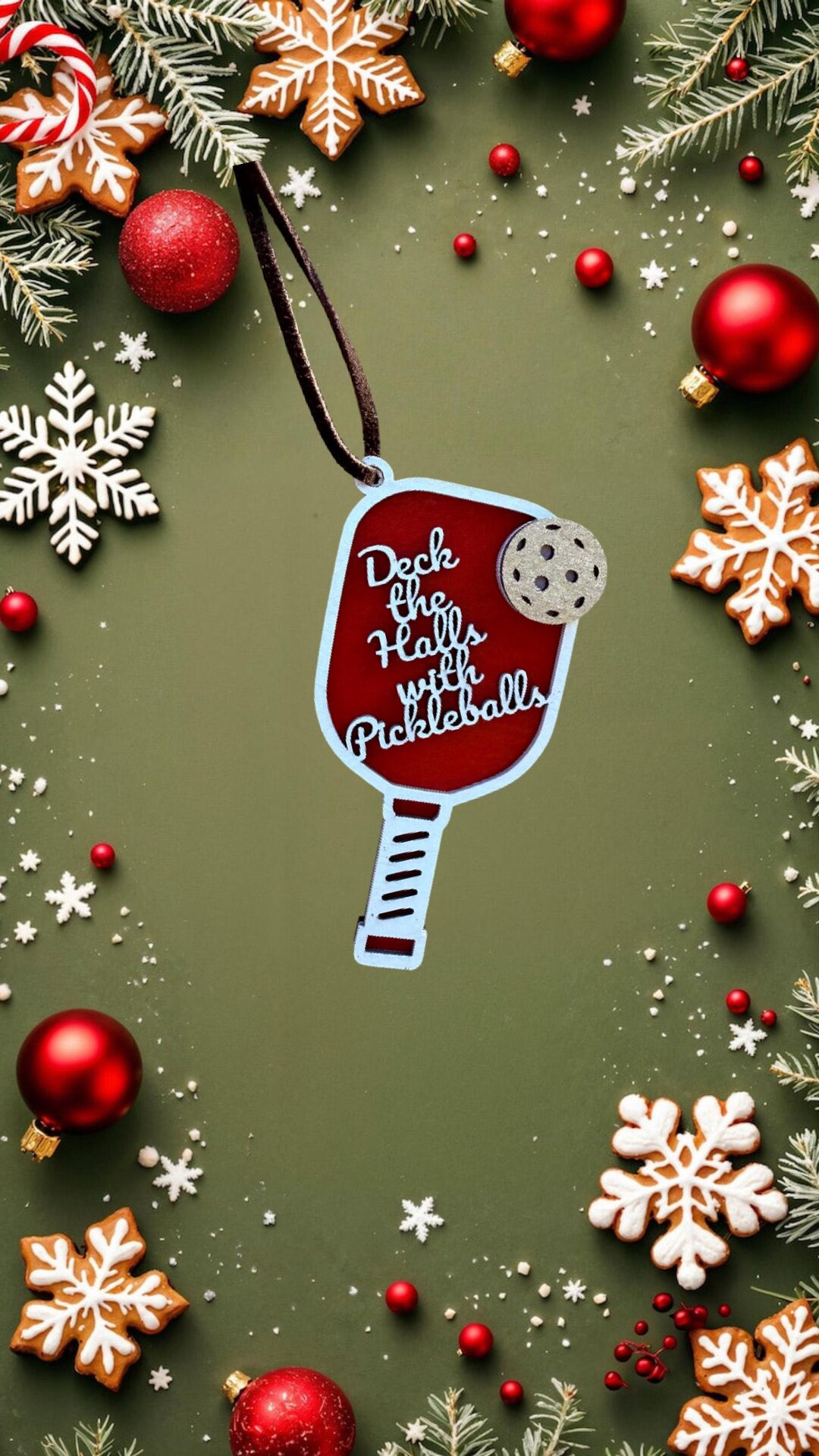 Wooden Laser-cut Pickleball Ornament - Etsy