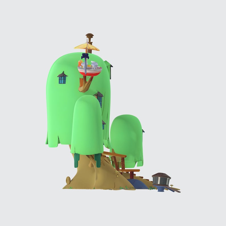 Fantasy Treehouse STL File for 3D Printing -- Digital Download for ...