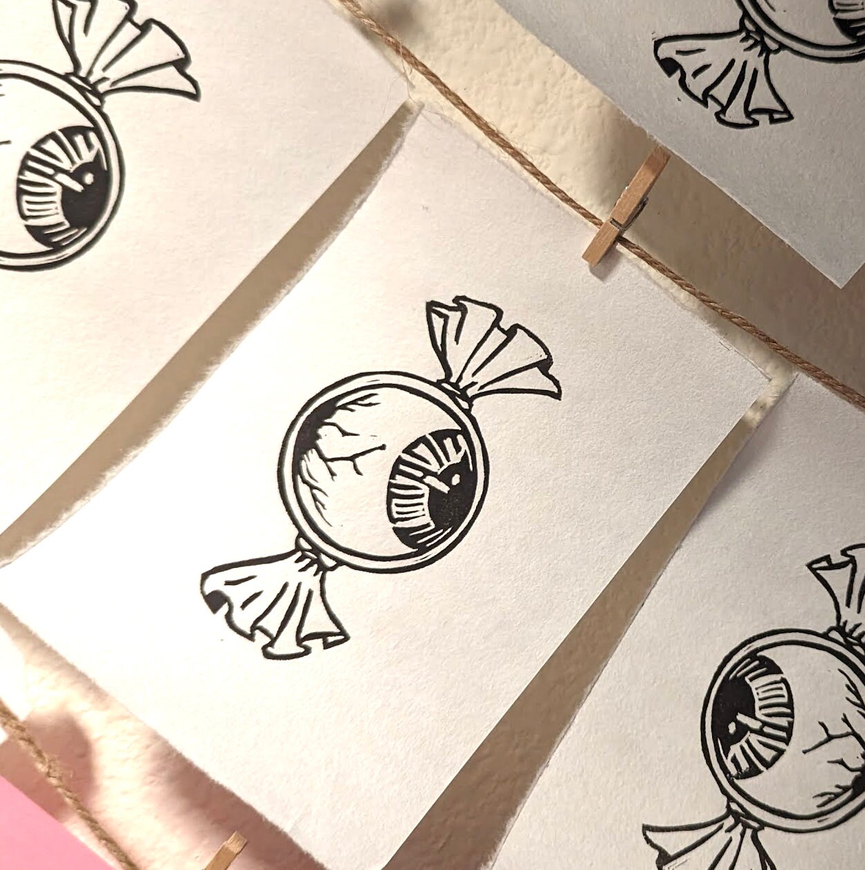 Eye Candy Linocut Print // Handmade Graphic Reduction Block Print - Etsy