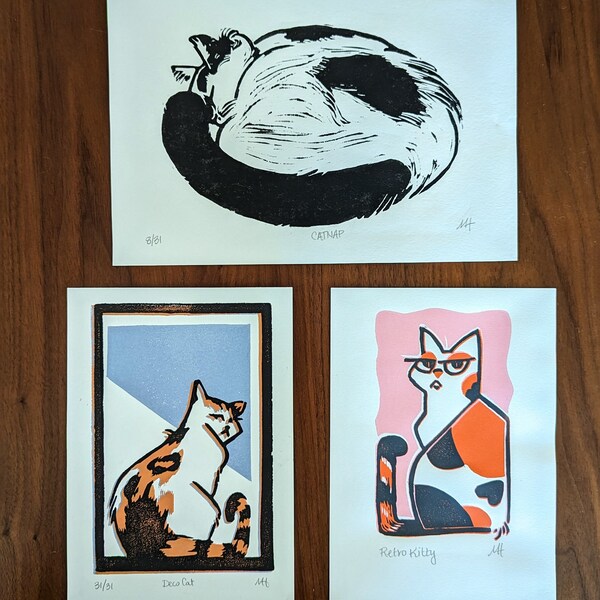 Calico Cat Print - Etsy