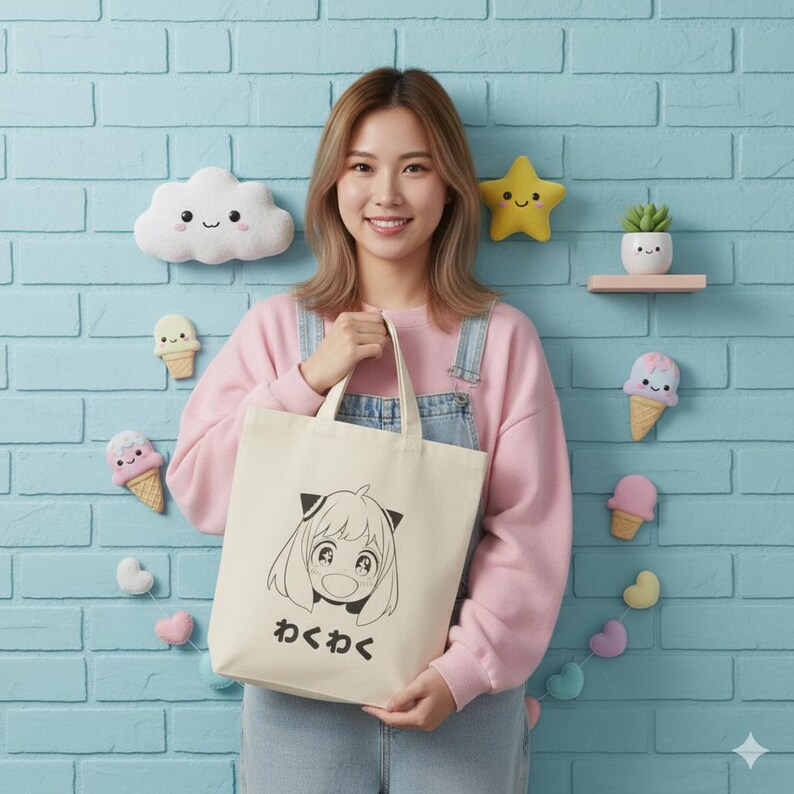 Anya Forger Tote Bag Spy X Family | Kawaii Japanese Canvas Bag ...