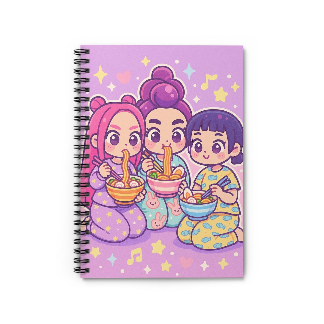 Cute Kawaii Spiral Notebook - Kpop, Huntrix, Perfect for Students ...