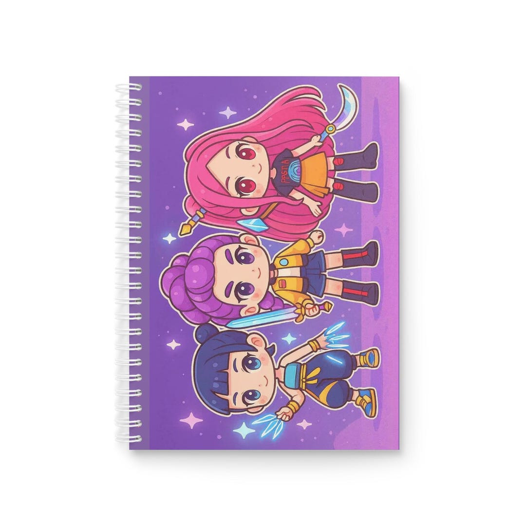 Huntrix, Notebook, School, Magical Girl Trio Spiral Notebook | Cute ...