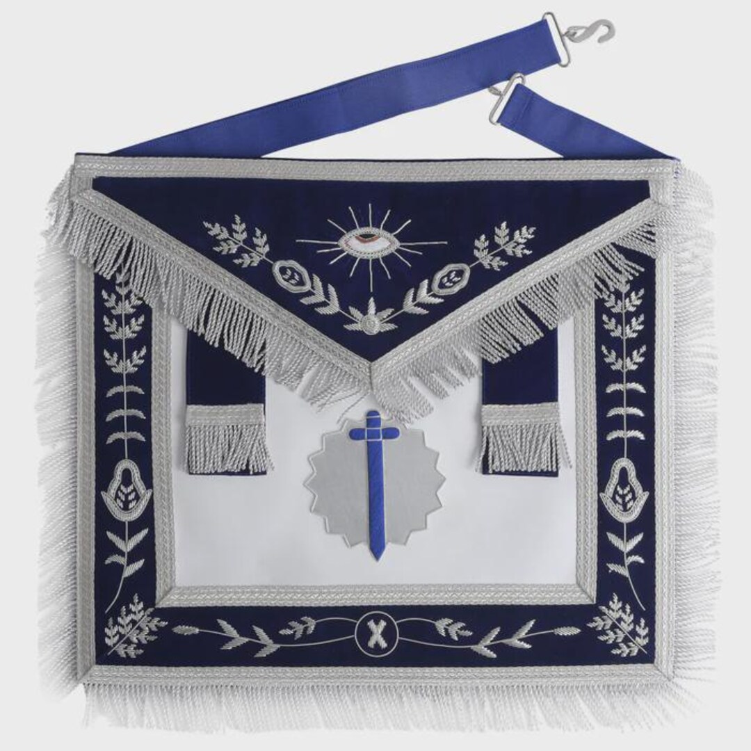 Tyler Blue Lodge Officer Apron – Navy Blue Velvet With Silver Fringe - Etsy