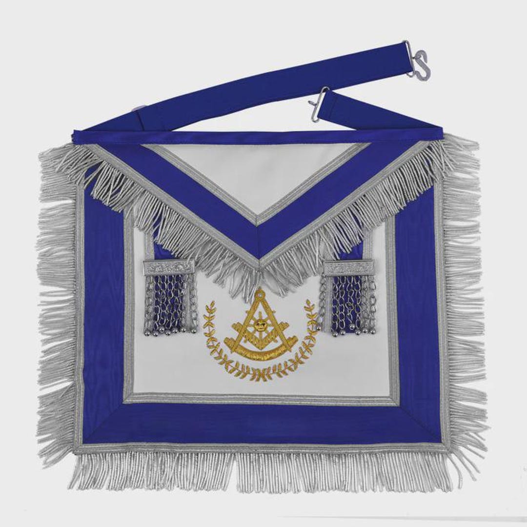 Past Master Blue Lodge Apron – Gold Bullion With Silver Braid Fringe - Etsy