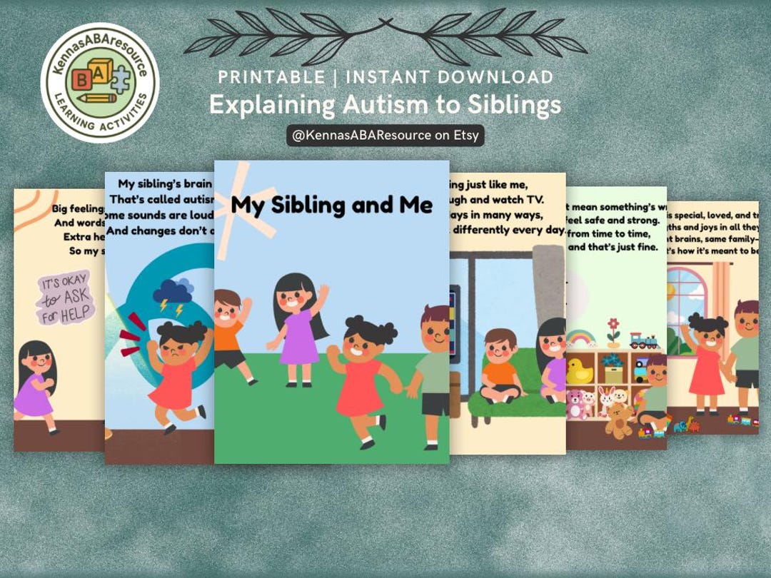 Customizable Social Story: Sibling Social Story About Autism ...
