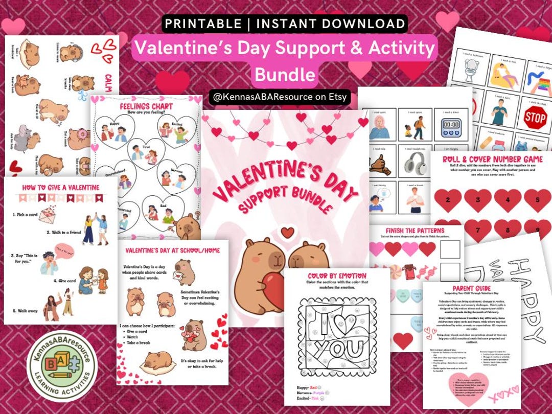 Valentine’s Day Support Bundle | Visual Supports & Activities for ...
