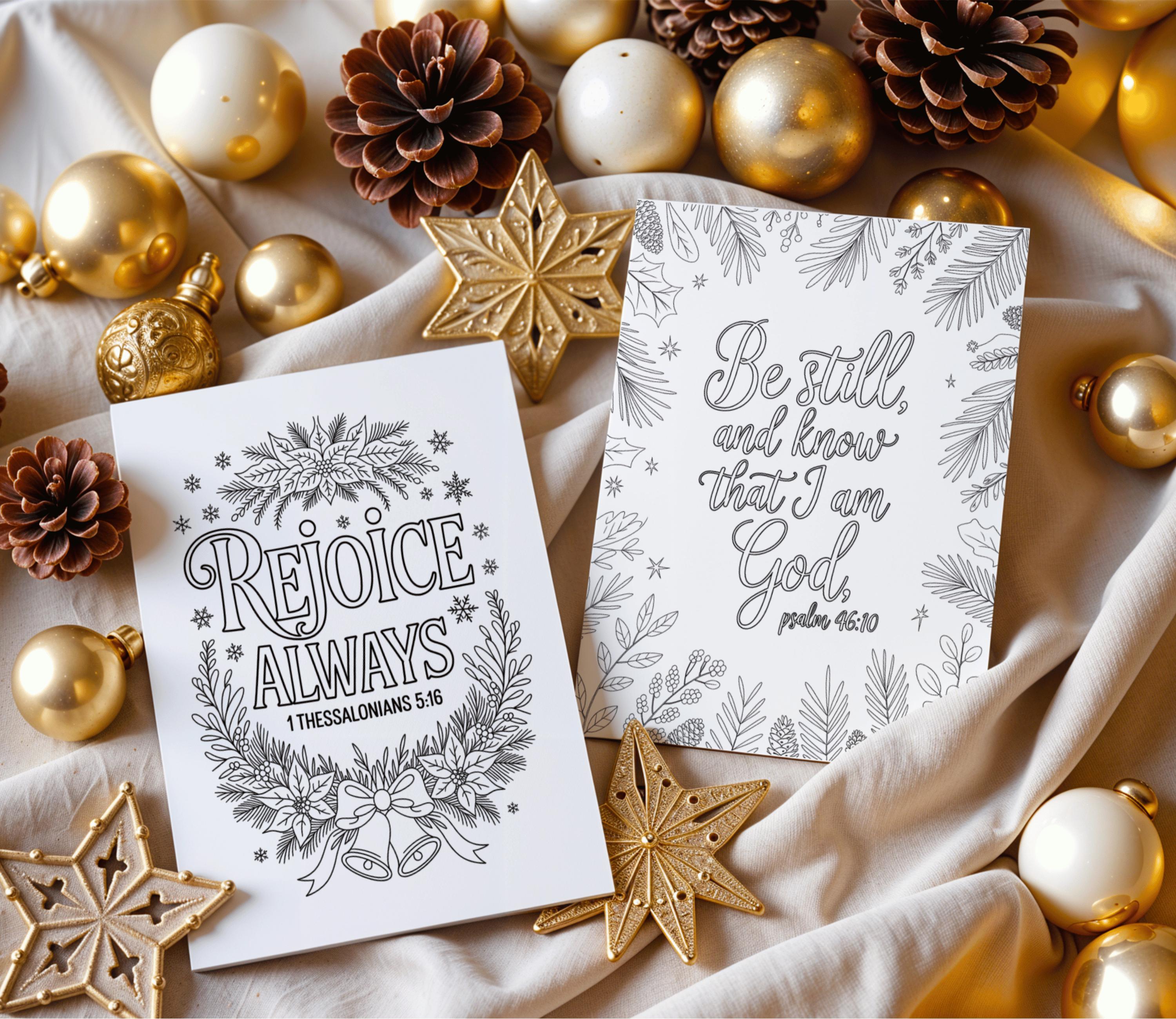 Scripture Coloring Book, Bible Verse Pages | Holiday Faith Art | US ...