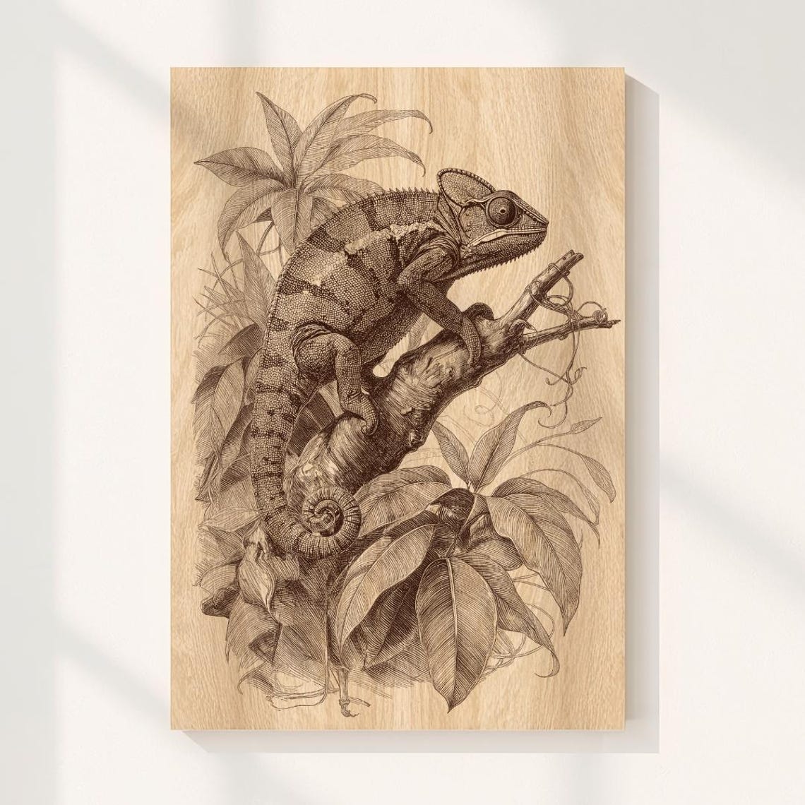 Exotic Chameleon Close-up PNG | Laser Ready File for Glowforge, Diode ...