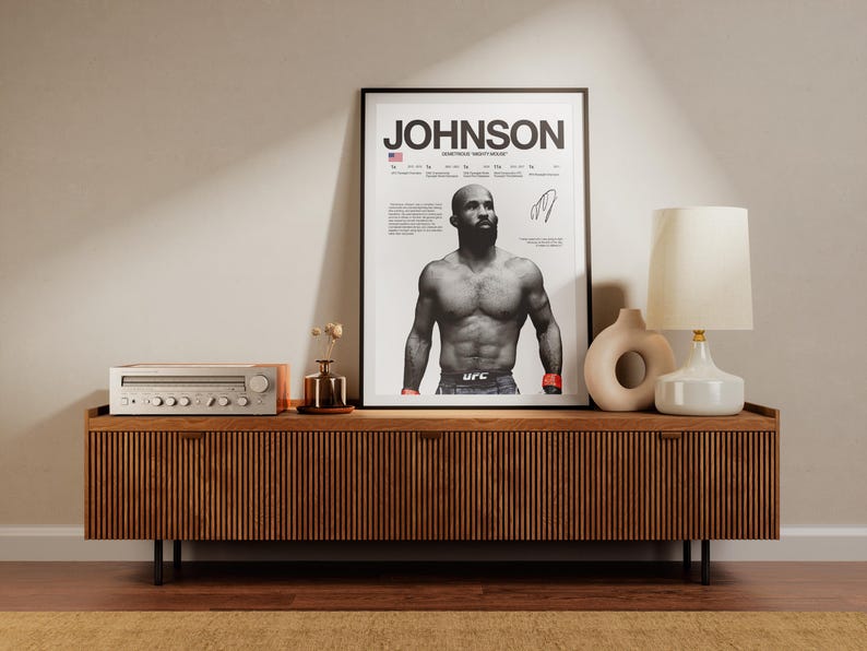 Demetrious Johnson Poster, UFC Wall Print, MMA Digital Download ...