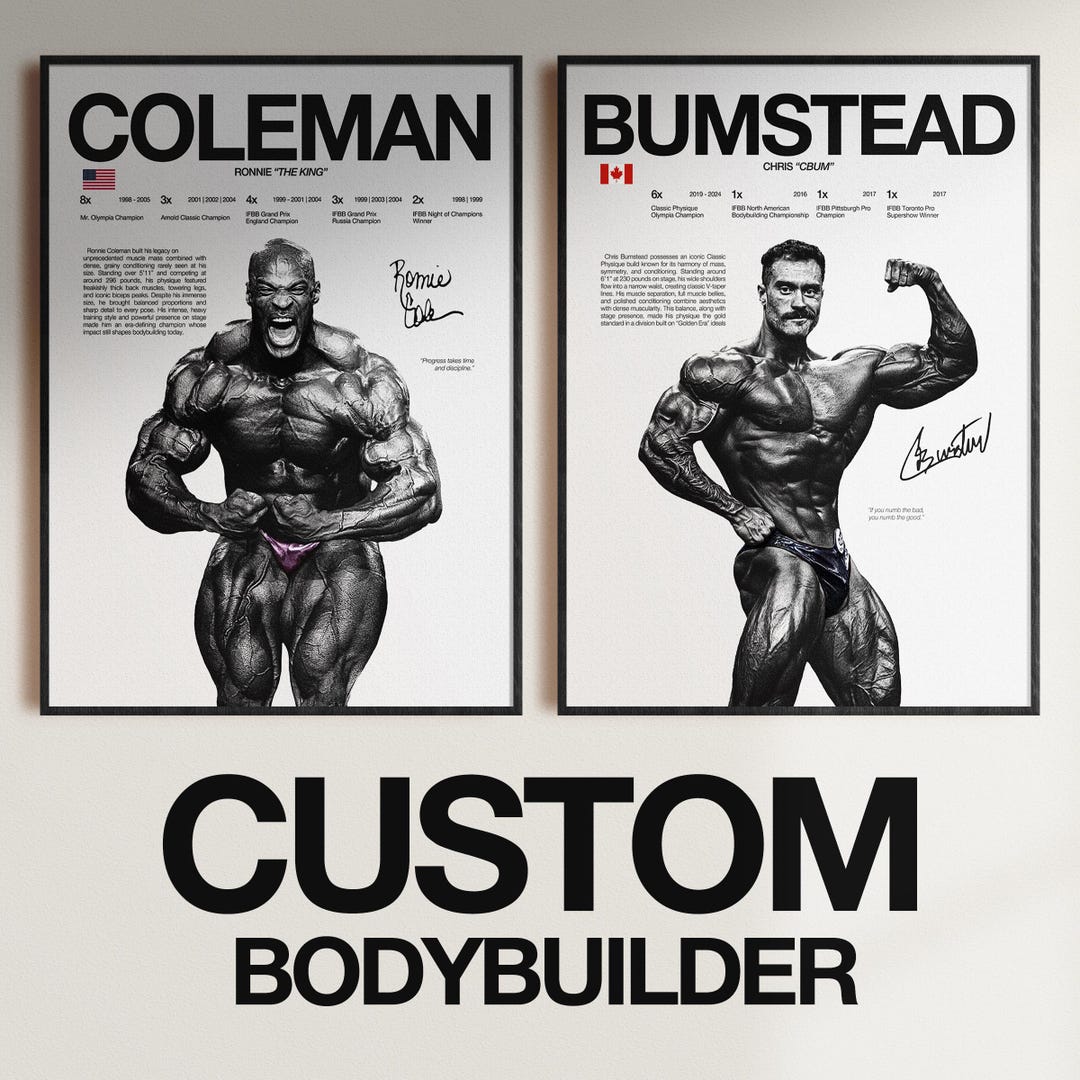 Custom Bodybuilder Poster, Personalized Bodybuilder Wall Print ...