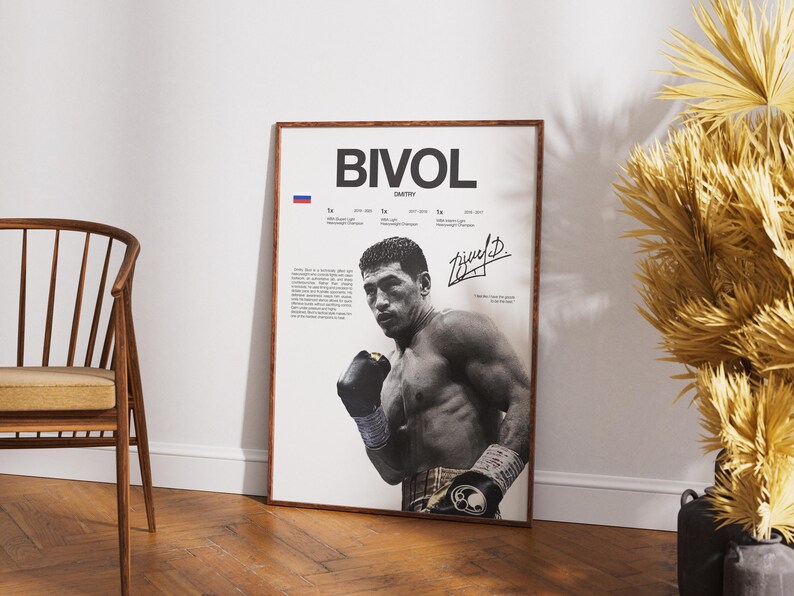 Dmitry Bivol Poster, Boxing Wall Print, Digital Download, Boxer Poster ...