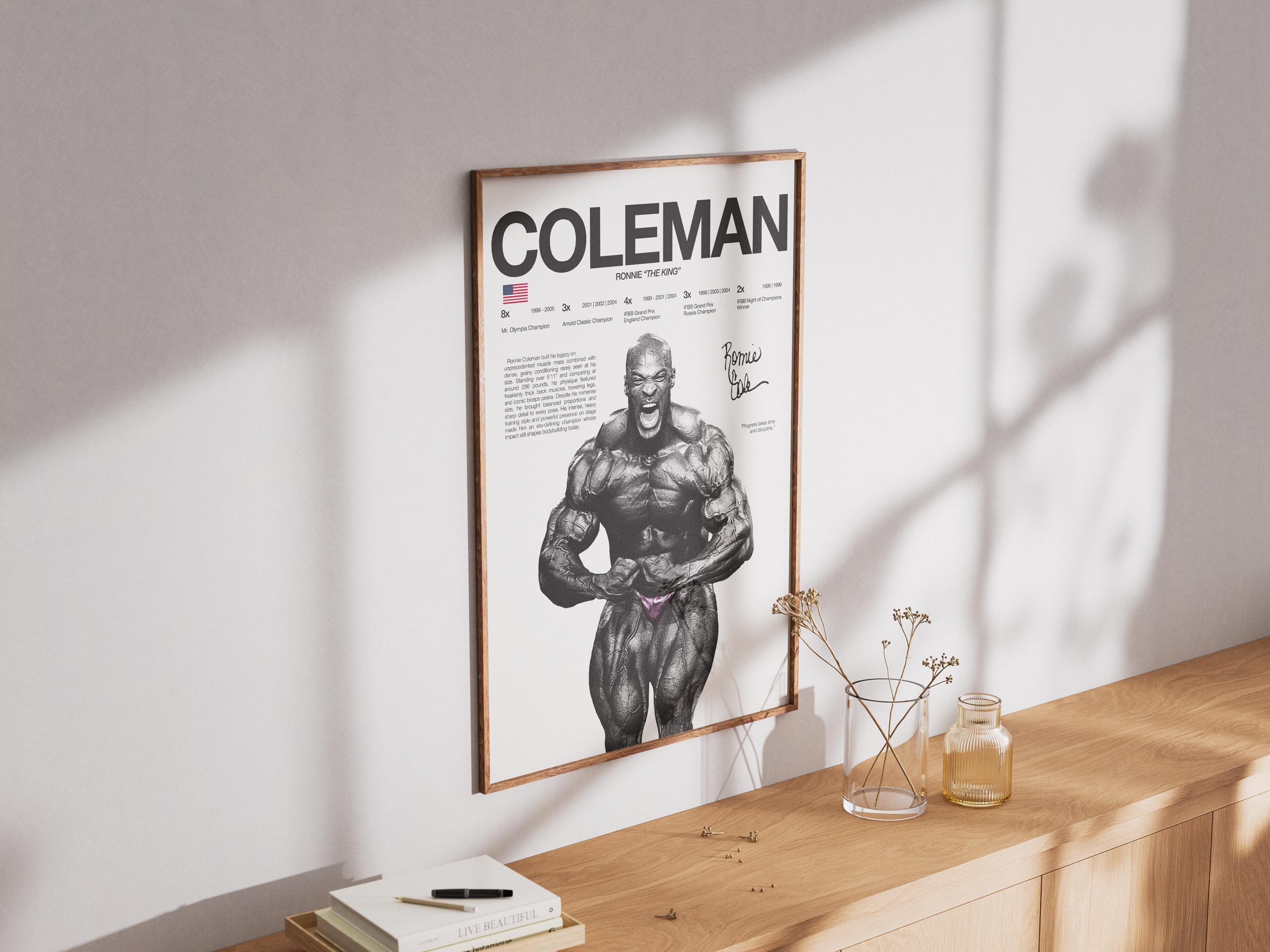 Ronnie Coleman Poster, Bodybuilding Wall Print, Mr Olympia Poster ...