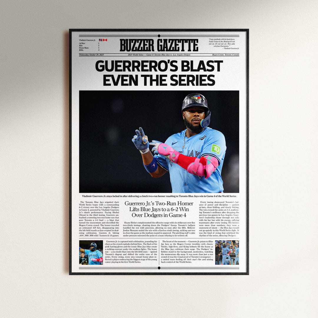2025 Vladimir Guerrero Jr. World Series Blue Jays Vs Dodgers – MLB ...