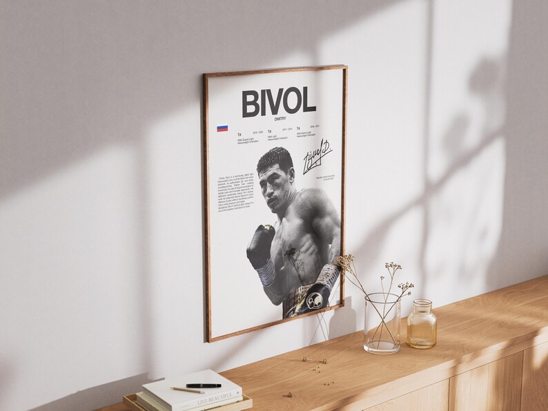 Dmitry Bivol Poster, Boxing Wall Print, Digital Download, Boxer Poster ...