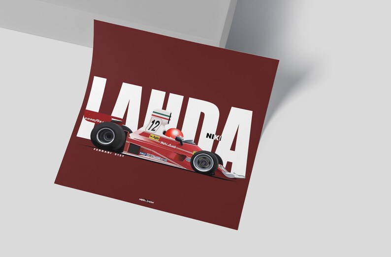 1975 Niki Lauda Ferrari 312T - Wall Art Poster - Etsy Canada