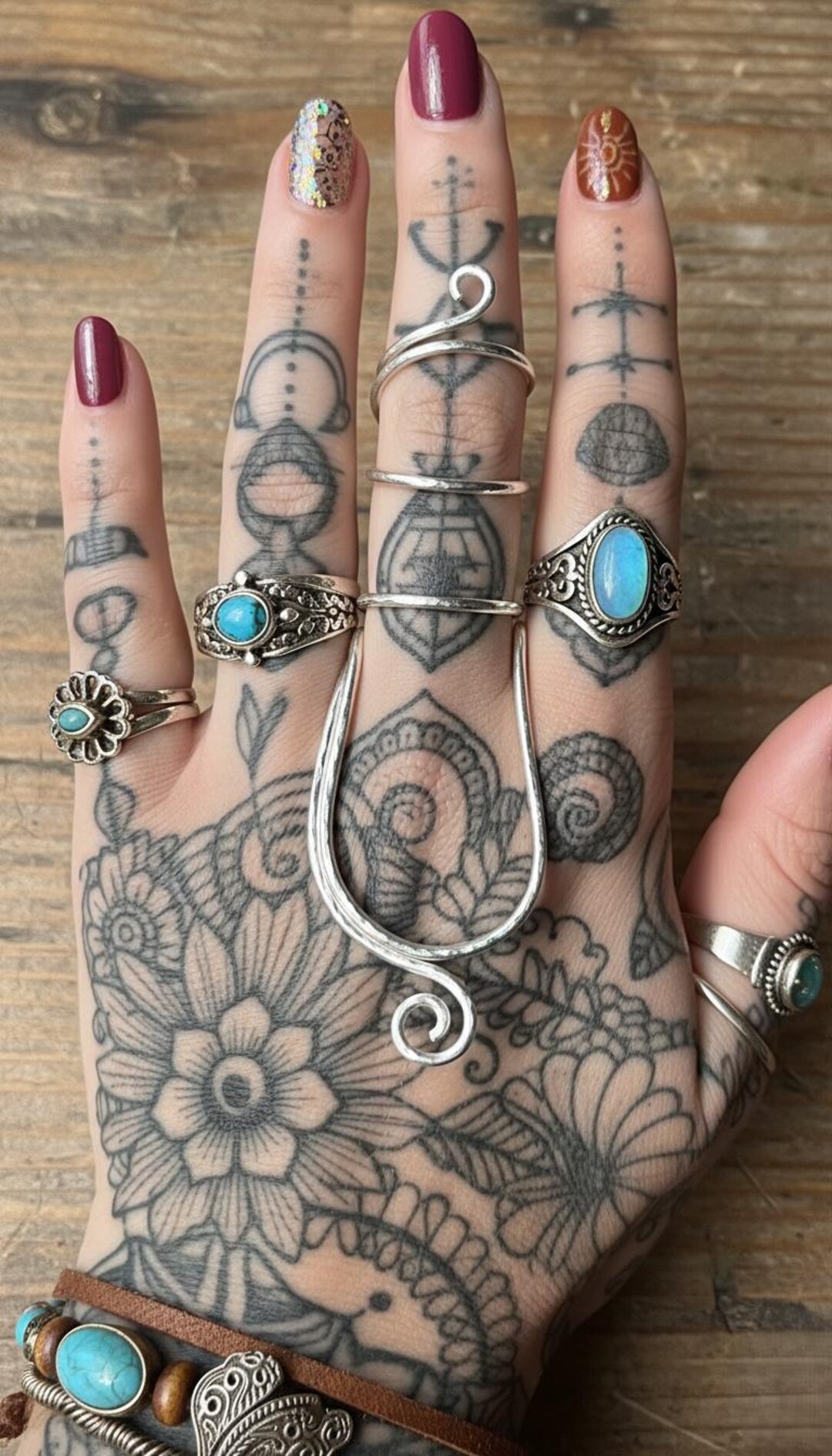 Full Finger Splint Ring, EDS Hypermobility Support, Long Armor Ring ...