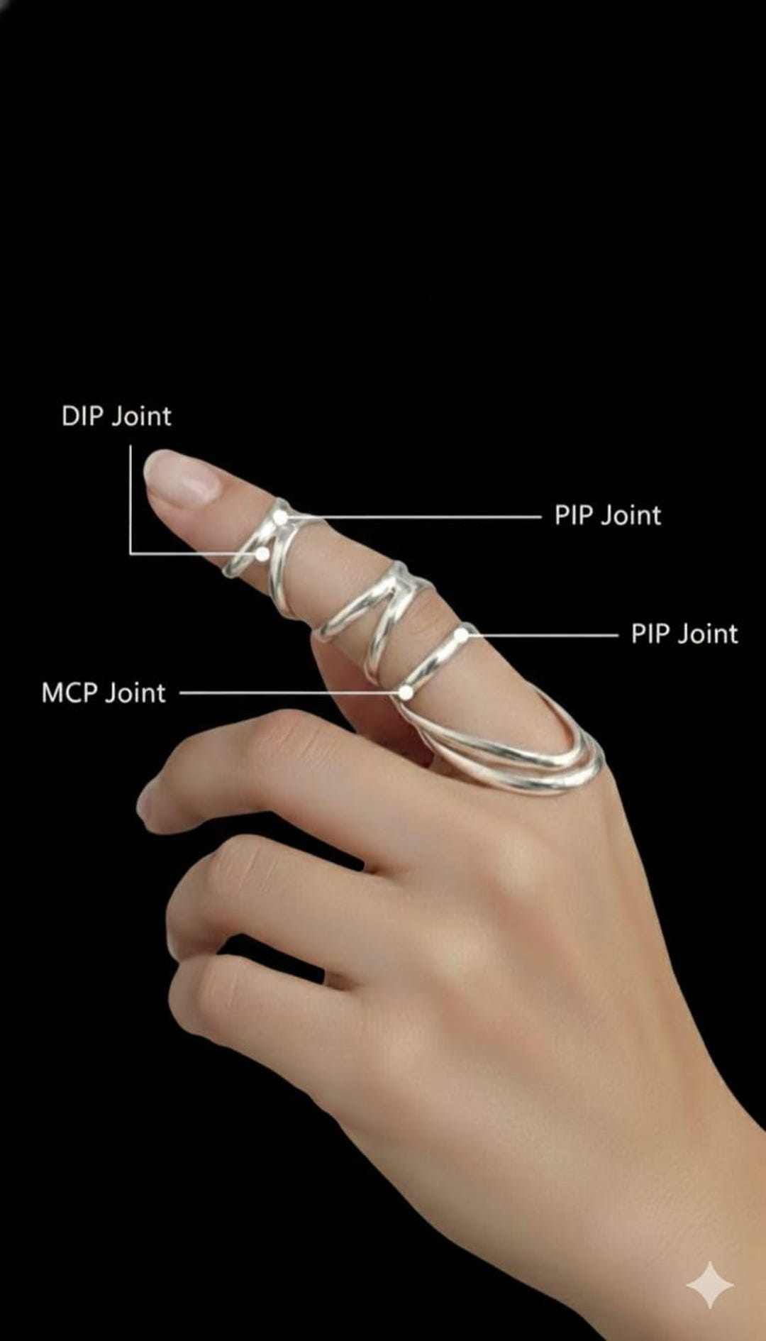 Sterling Swan Finger Splint Ring, Adjustable Joint Support ...