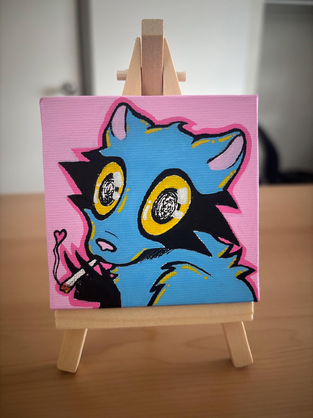 Custom Mini Painted Canvas Critters, Original Paintings, Desk Buddie ...