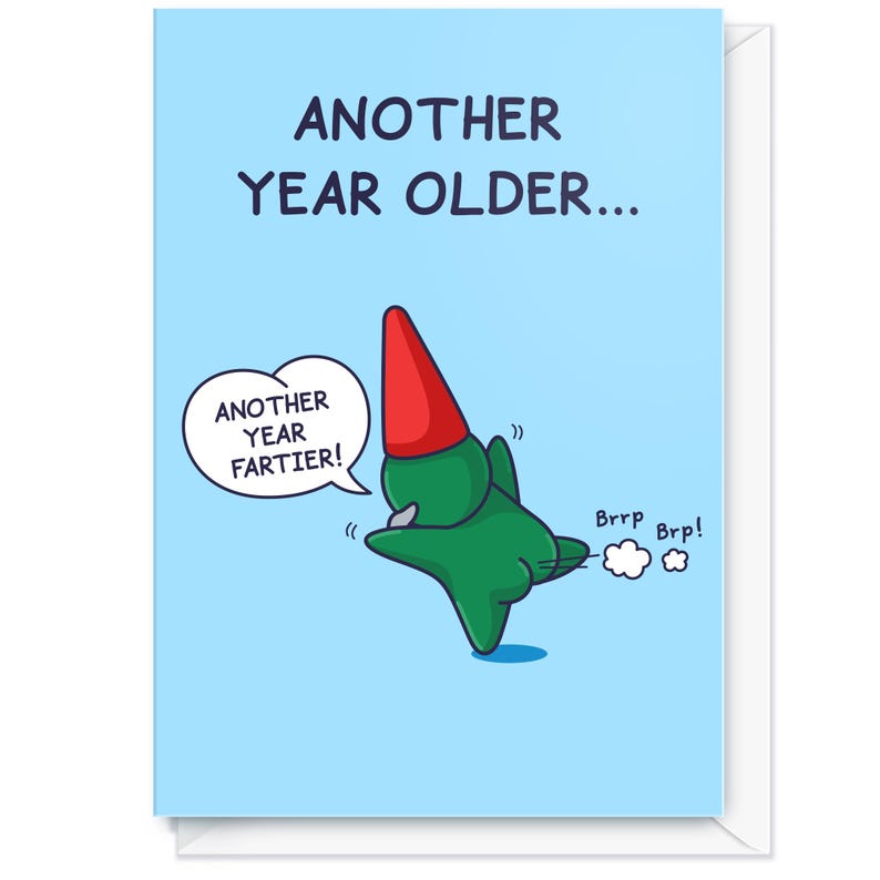 Funny Birthday Card for Him: Old Man Joke, Another Year Older, Cheeky ...