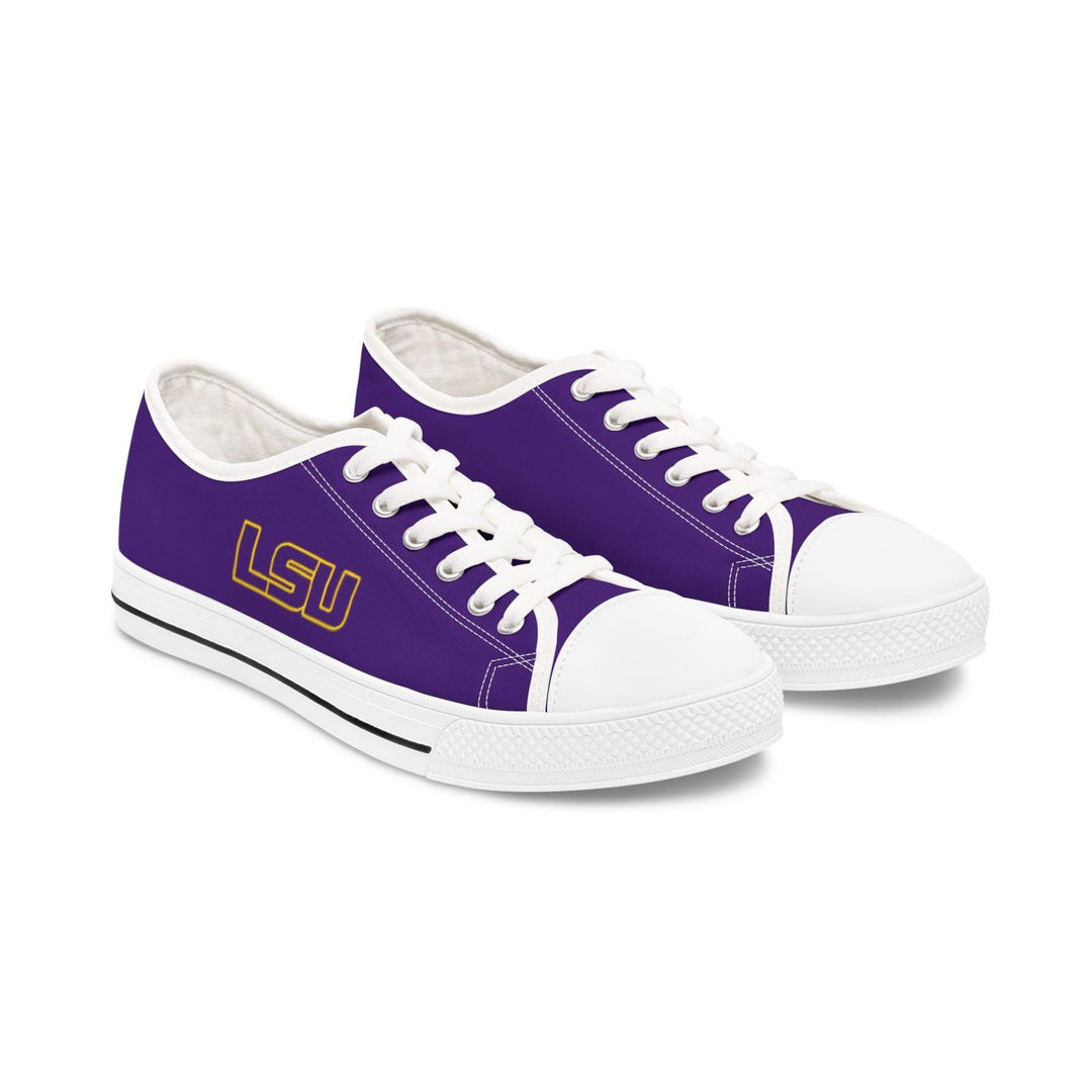 LSU Logo Purple Low Top Sneakers | College Team Shoes - Etsy