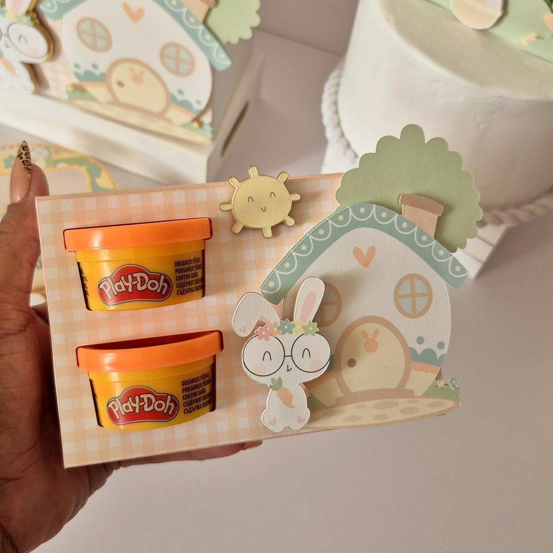 Easter Play-doh Favor Box – Bunny Theme, Kids Party Activity - Etsy