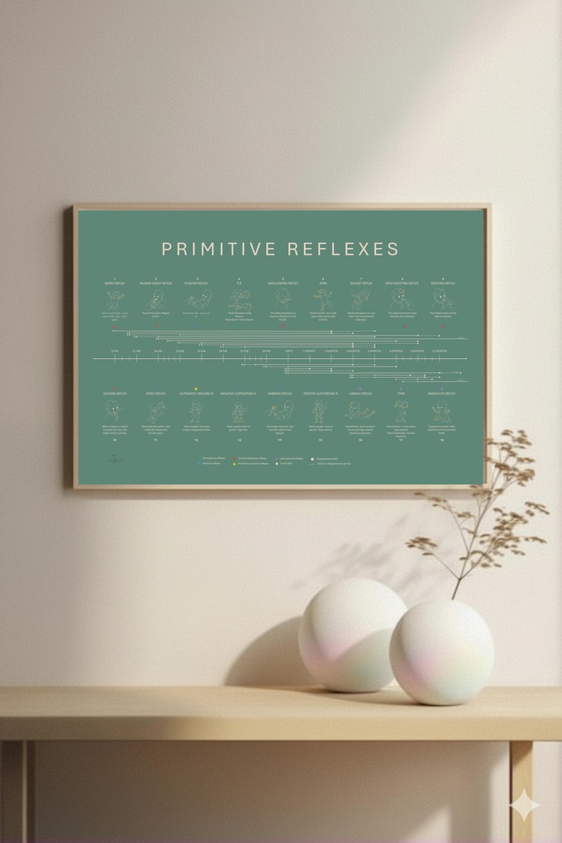 Pediatric Wall Art – Archaic Reflexes Poster – Primitive Reflexes ...
