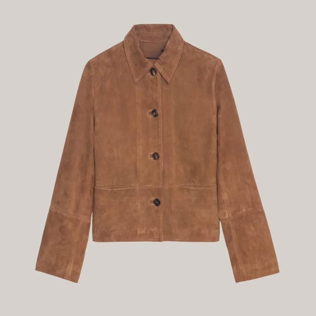 Brown Short Suede Jacket for Women – Handmade Suede Leather Jacket for ...