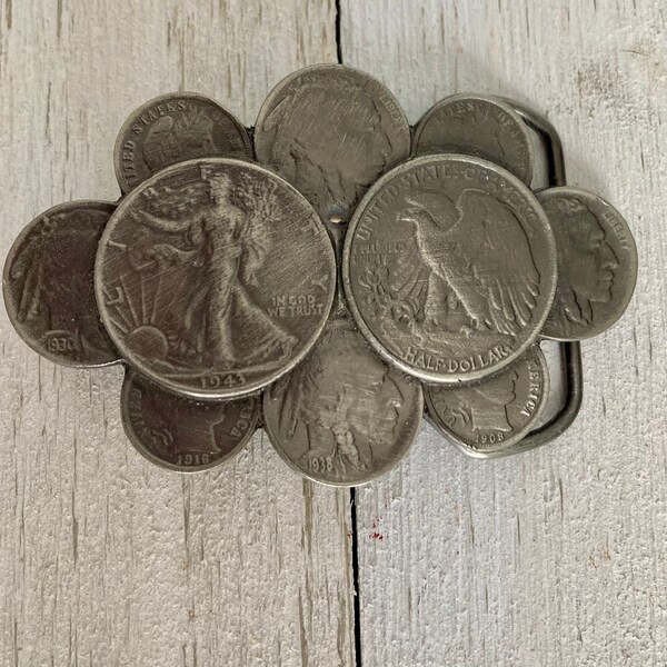 Silver Dollar Belt Buckle - Etsy
