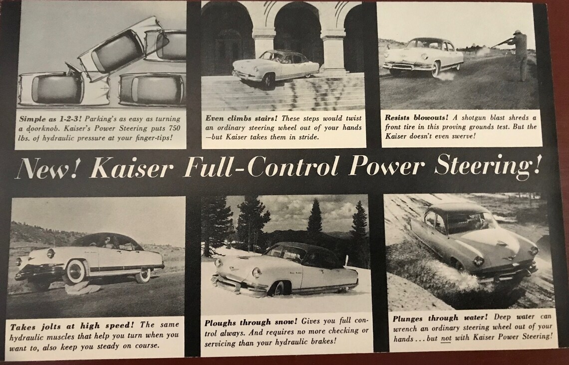 Unused 1953 Kaiser Frazer Henry J Advertising Postcard "kaiser Full ...