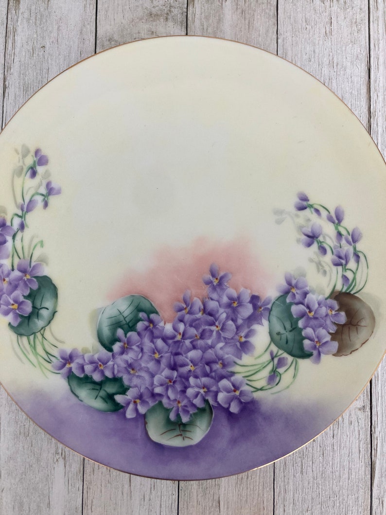 Vintage Thomas Sevres Bavaria Plate Hand Painted Purple Violets ...
