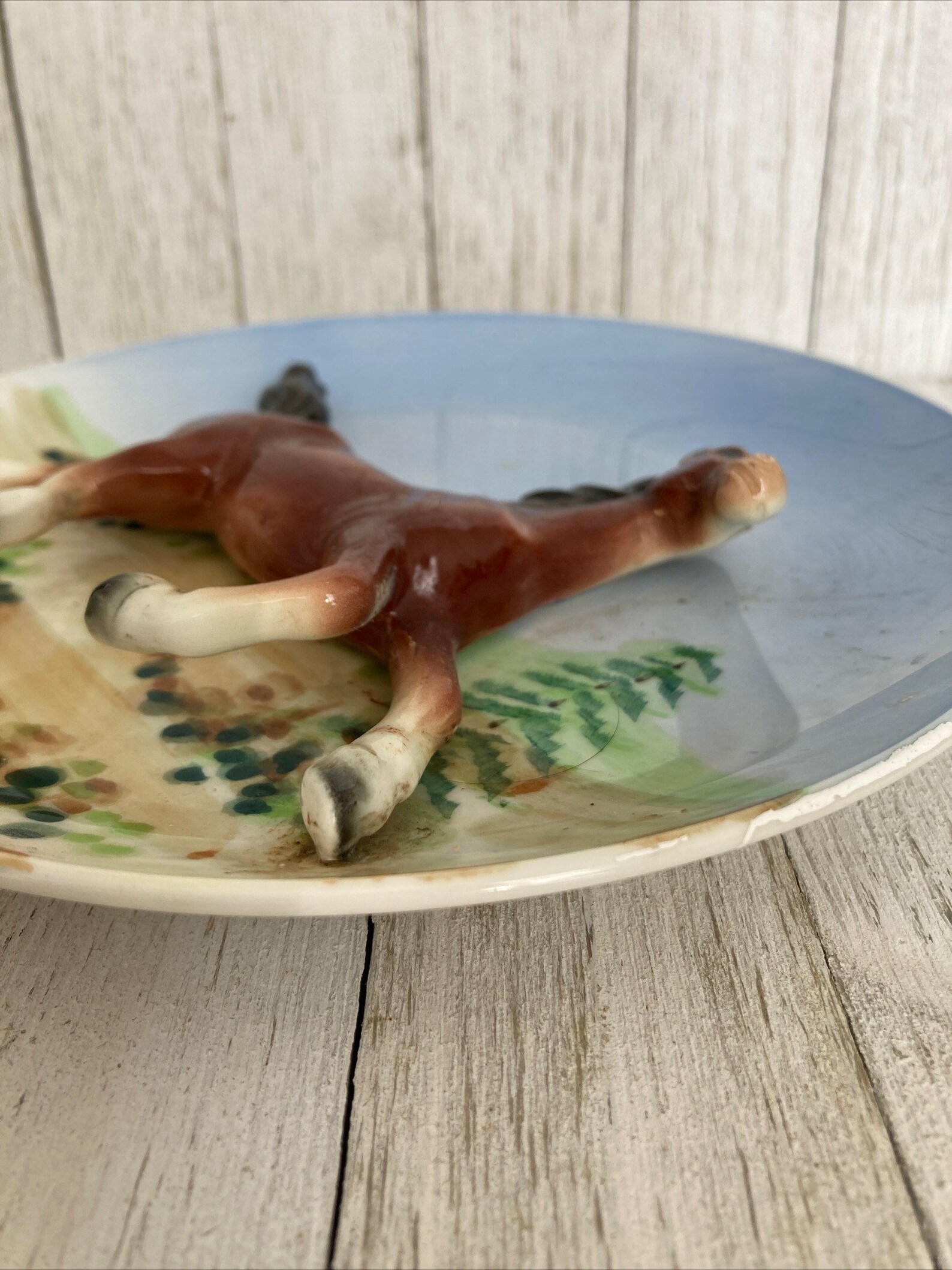 Rare Vintage 3D Horse/pony Collectible Plate 1950s Porcelain - Etsy